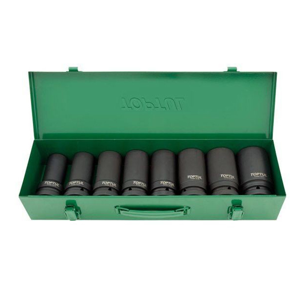 Toptul GDAI0804 Flank Deep Impact Socket Set 3/4" 8pcs