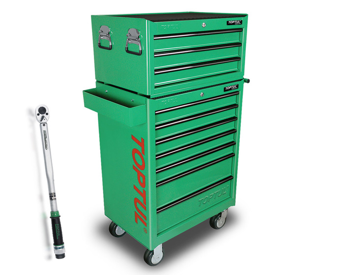Toptul GT-28306-1 General Tool Kit Green 10 Drawer 283pcs