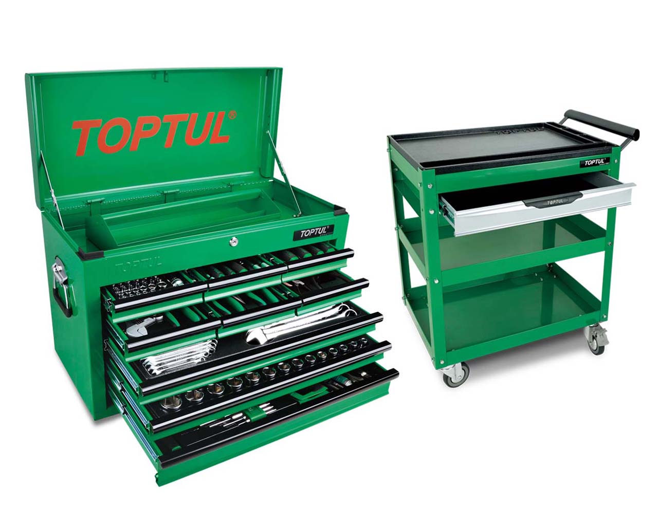 Toptul GCBZ186ABC 186 Piece 9 Drawer Metric/AF Tool Kit + Service ...