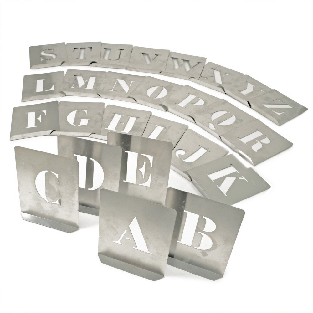 Kennedy 150mm SET OF 26 ZINC STENCIL LETTERS - Avex Tool Shop
