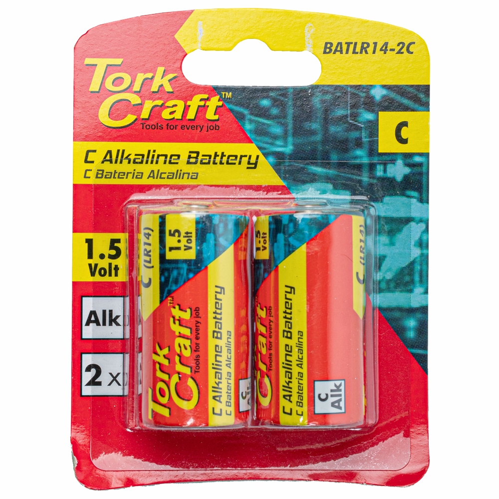 Stacking Ring Alkaline C Batteries 1.5V Max | 2-Blister Pack For ...