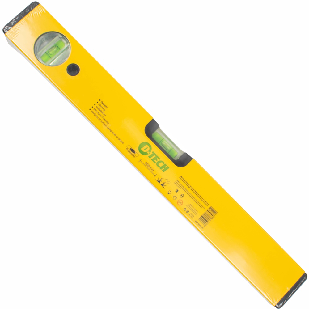 SPIRIT LEVEL BOX 400MM X 1.4MM 2 X VIAL 0.5MM ACCUR. ALUM. - Avex Tool Shop