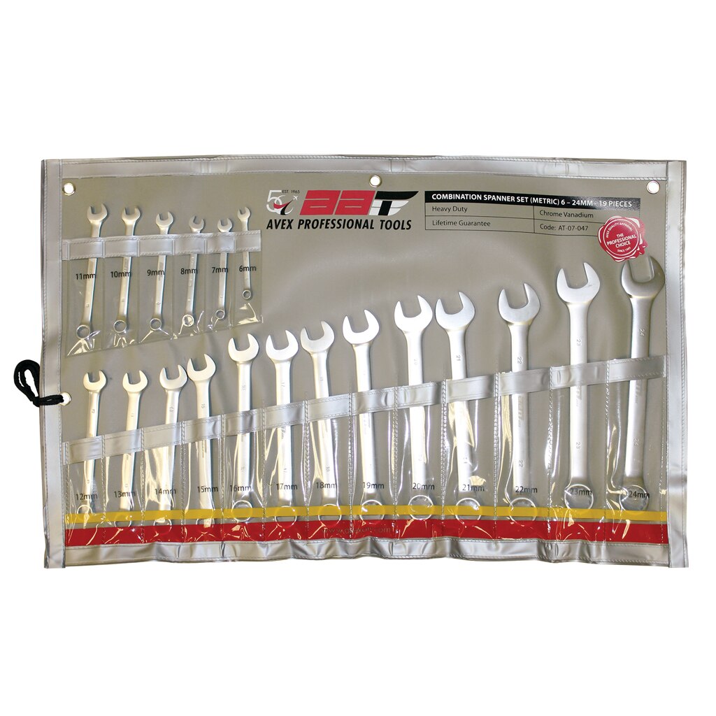19 Piece Combination Spanner Set 6-24mm - Avex Tool Shop