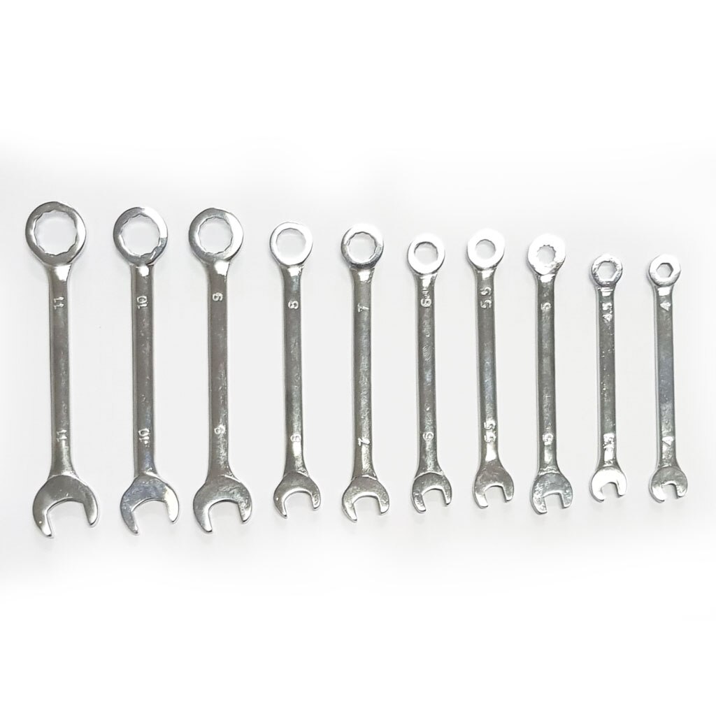 10 Piece Miniature Combination Spanner Set 4 - 11mm - Avex Tool Shop