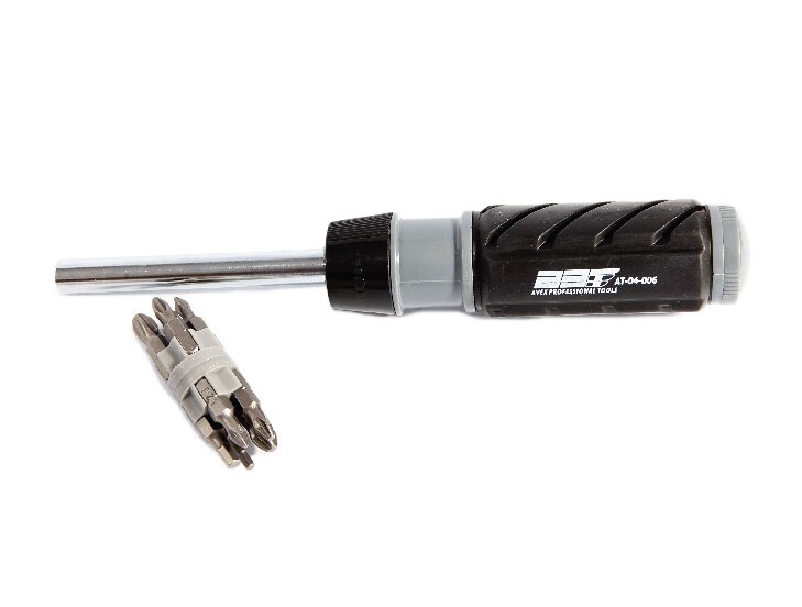 Ratcheting Screwdriver with 10 Bits - Avex Tool Shop
