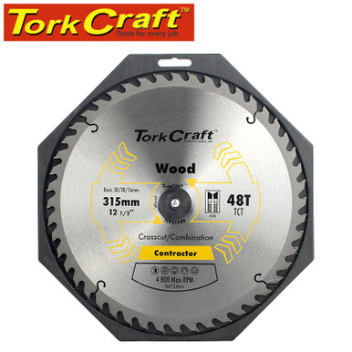 BLADE CONTRACTOR 315MM X 48T 30MM BORE CIRCULAR SAW TCT - Avex Tool Shop