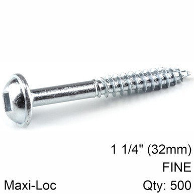 KREG ZINC POCKET HOLE SCREWS 32MM 1.25' #7 FINE THREAD MX LOC 500CT ...
