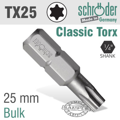 TORX TX 25 CLASSIC BIT 25MM - Avex Tool Shop