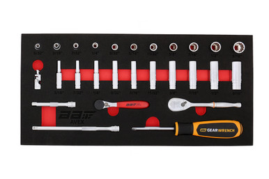 27 Piece Modular Set - SAE Sockets 1/4"Dr and Socketry