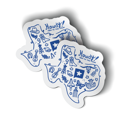 Texas Doodle (3.5" x 3" Vinyl Sticker -- Pack of Two!) - Texas Tribune