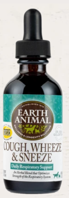 Earth Animal Cough, Wheeze, & Sneeze Organic Herbal Remedy for Dogs ...
