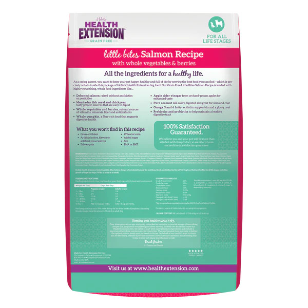 Health Extension Little Bites Grain-Free Salmon Recipe All Life Stages ...