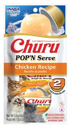Inaba Churu POP'N Serve Chicken Recipe Cat Treat 2 pk - Feeders Pet Supply