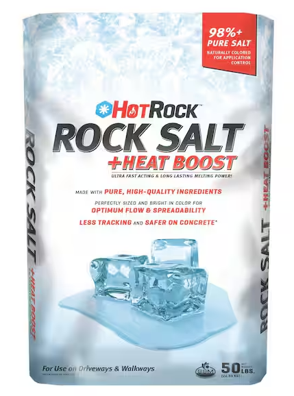 Mid-american Salt HotRock Rock Salt + Heat Boost 50 lb - Feeders Pet Supply