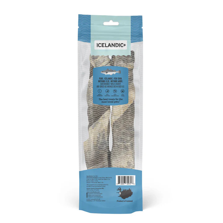 Icelandic+ Cod Skin Long 10 in Chew Sticks for Dogs 2 pk - Feeders Pet ...