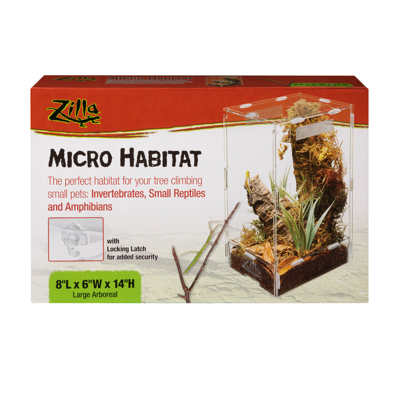 Zilla Micro Habitat Aboreal for Small Reptiles, Amphibians ...
