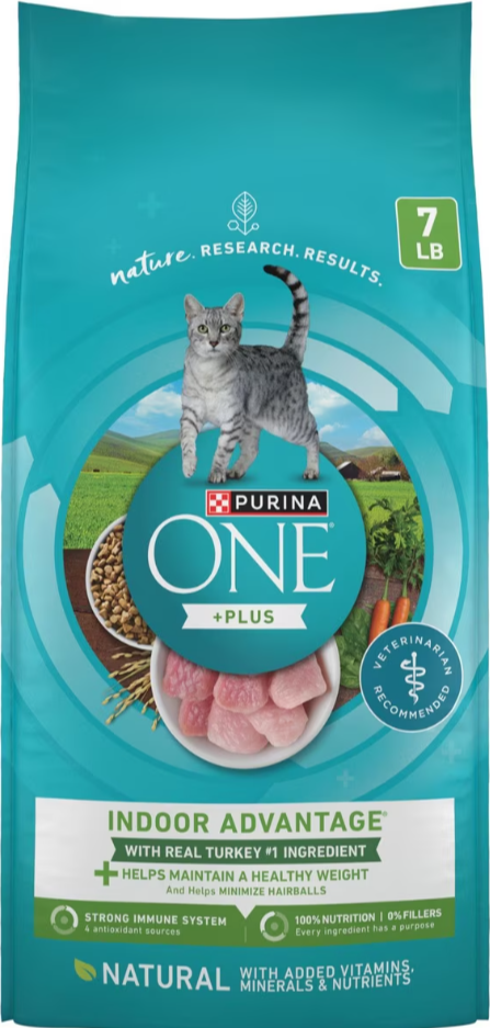 Purina ONE +Plus Indoor Advantage Turkey Formula Weight Control ...