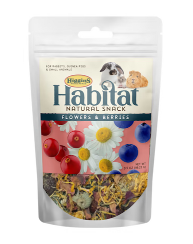 Higgins Habitat Natural Snack Flowers & Berries Small Animal Treats 3 ...