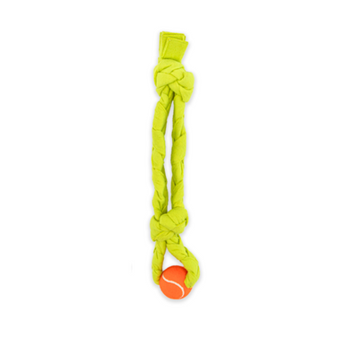 Guru Squeaking Tennis Snuffle Figure 8 Rope Dog Toy - Feeders Pet Supply