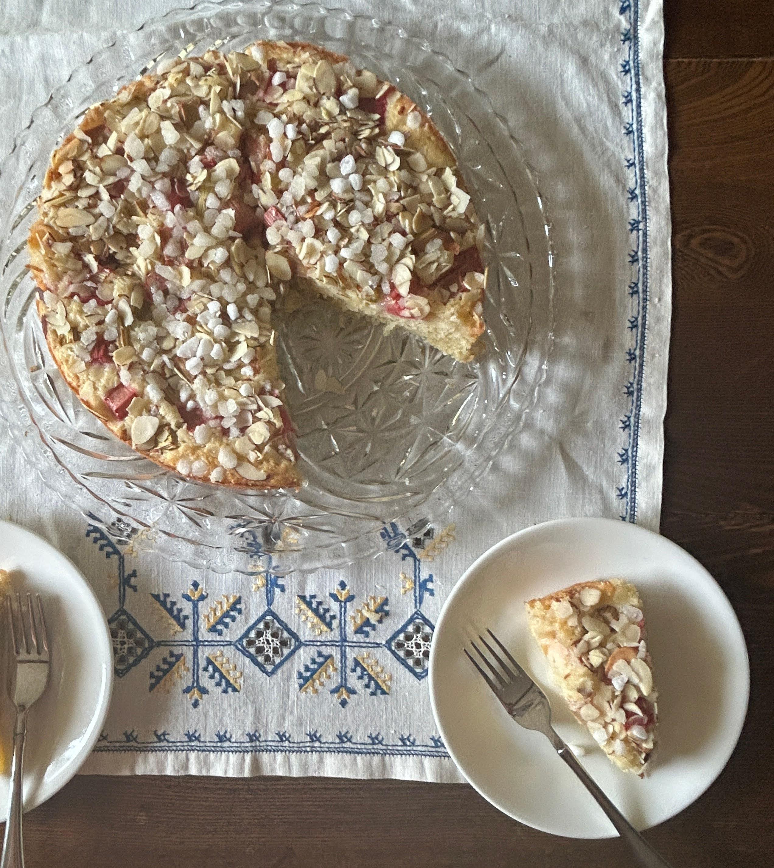 Norwegian Rhubarb Almond Cake and Mormor’s Pepparkakor Cake—Contrasts ...