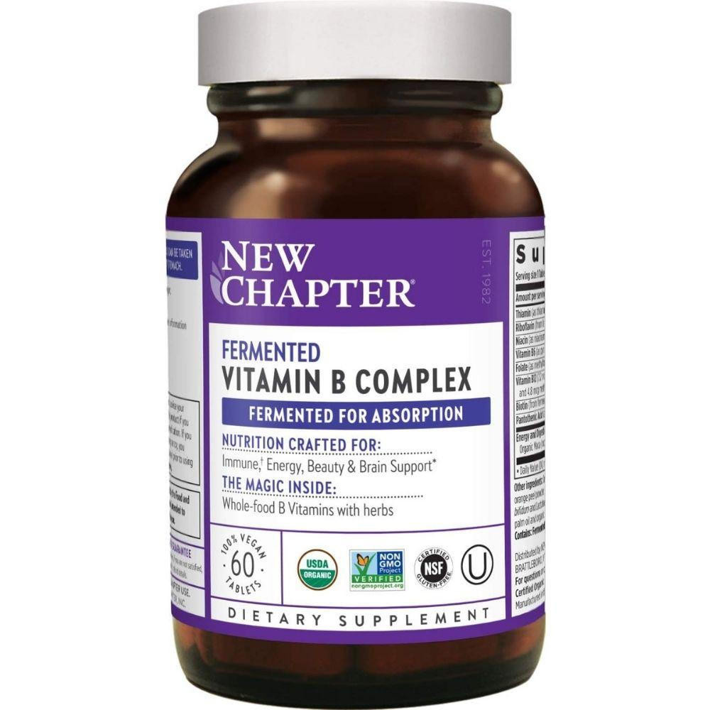 New Chapter Fermented Vitamin B Complex 90 Veg Tablets Immune Support