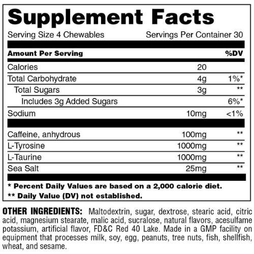 Universal Nutrition Animal Energy | Pre-Workout Energy Chews