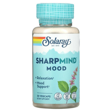 Solaray Sharp Mind Nootropics Mood 30 Veg Caps Mood Support