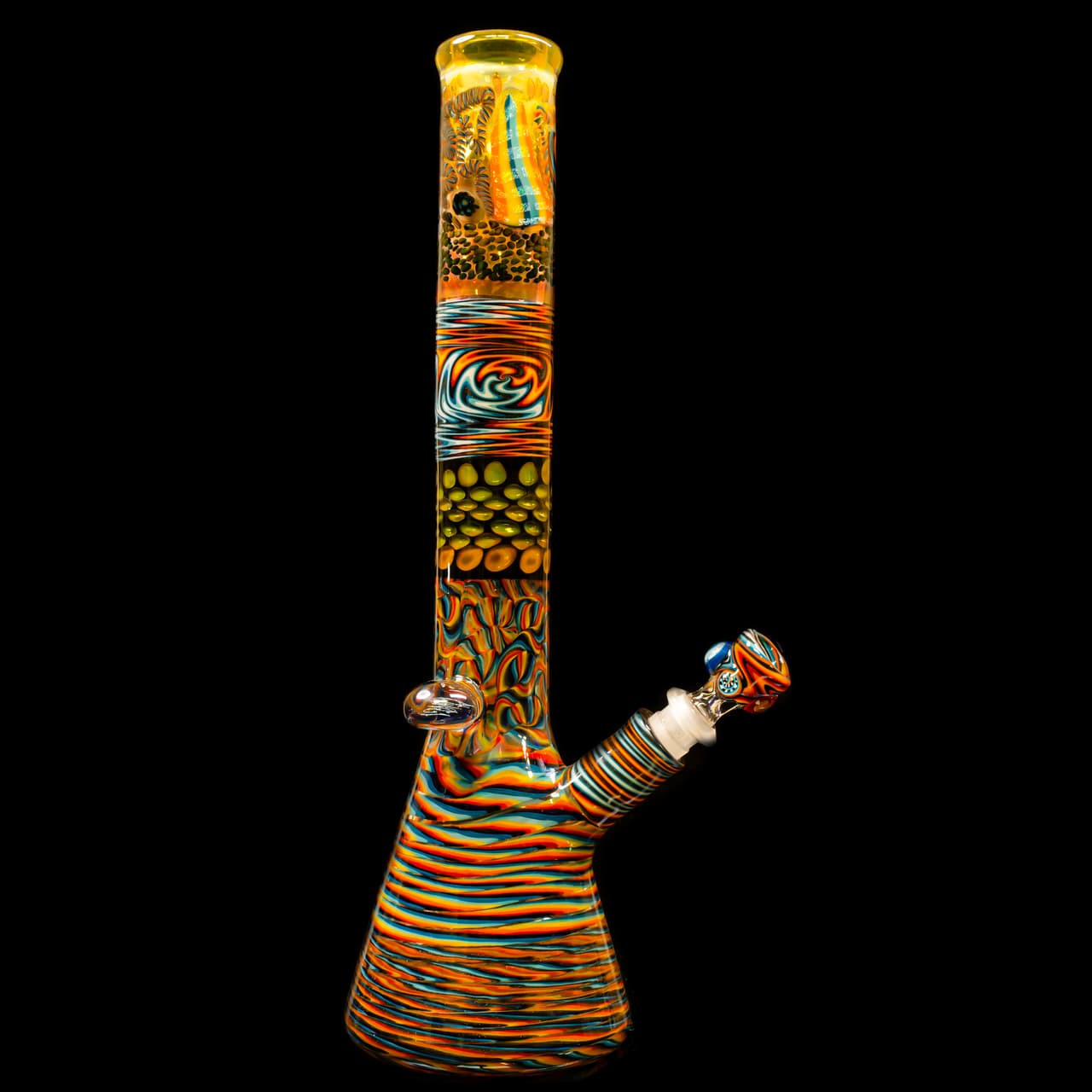 Handmade Heady Beaker Bottom Bong Fully Worked