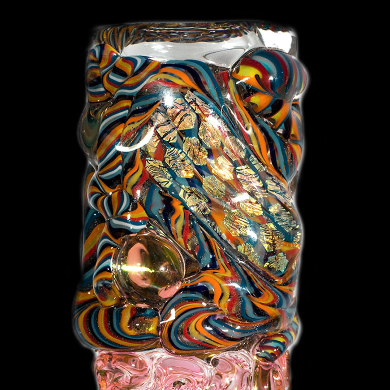 Beaker Bottom Fancy Top Bong Fire & Ice - Blaze1