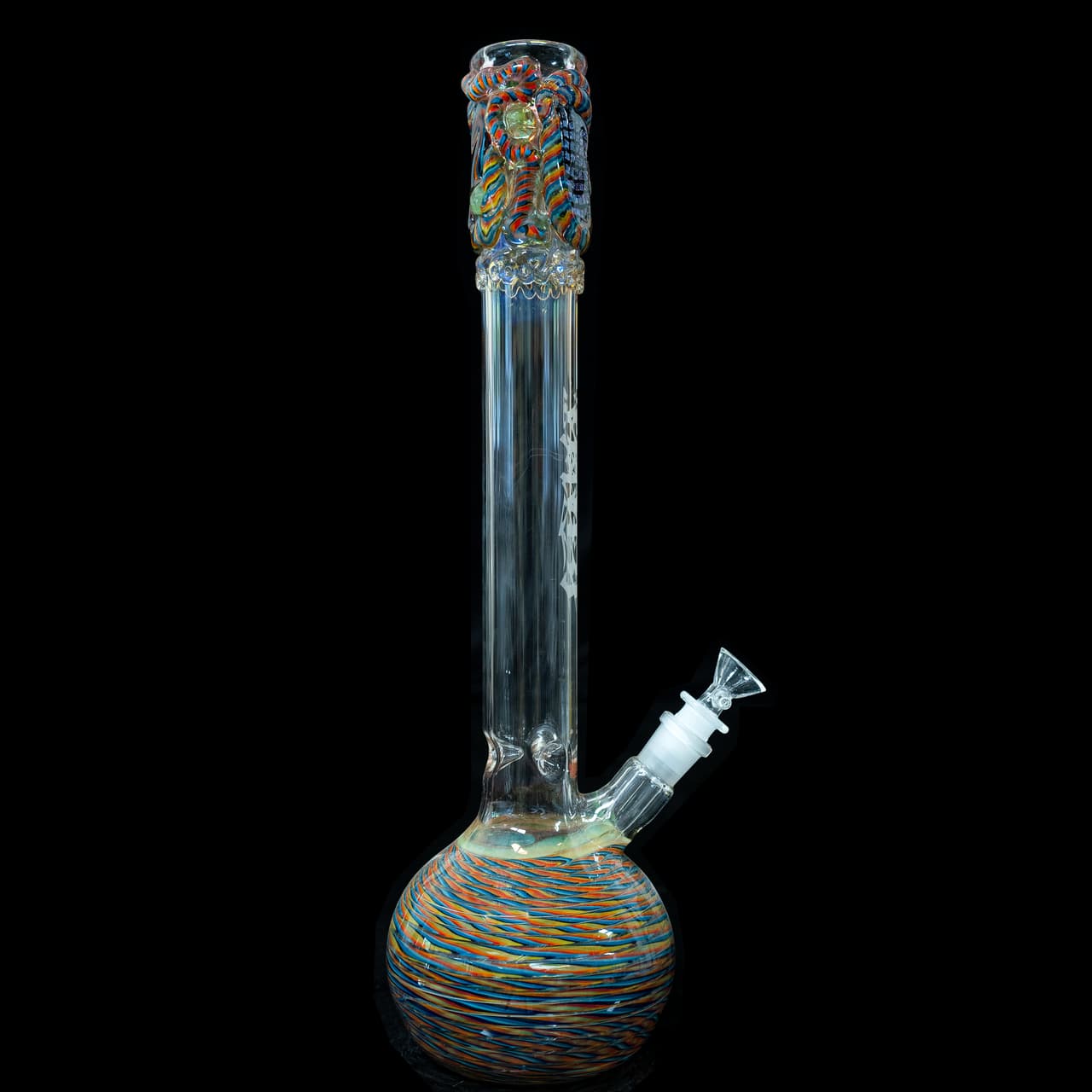 Bubble Bottom Fancy Top & Base Bong Fire & Ice - Blaze1