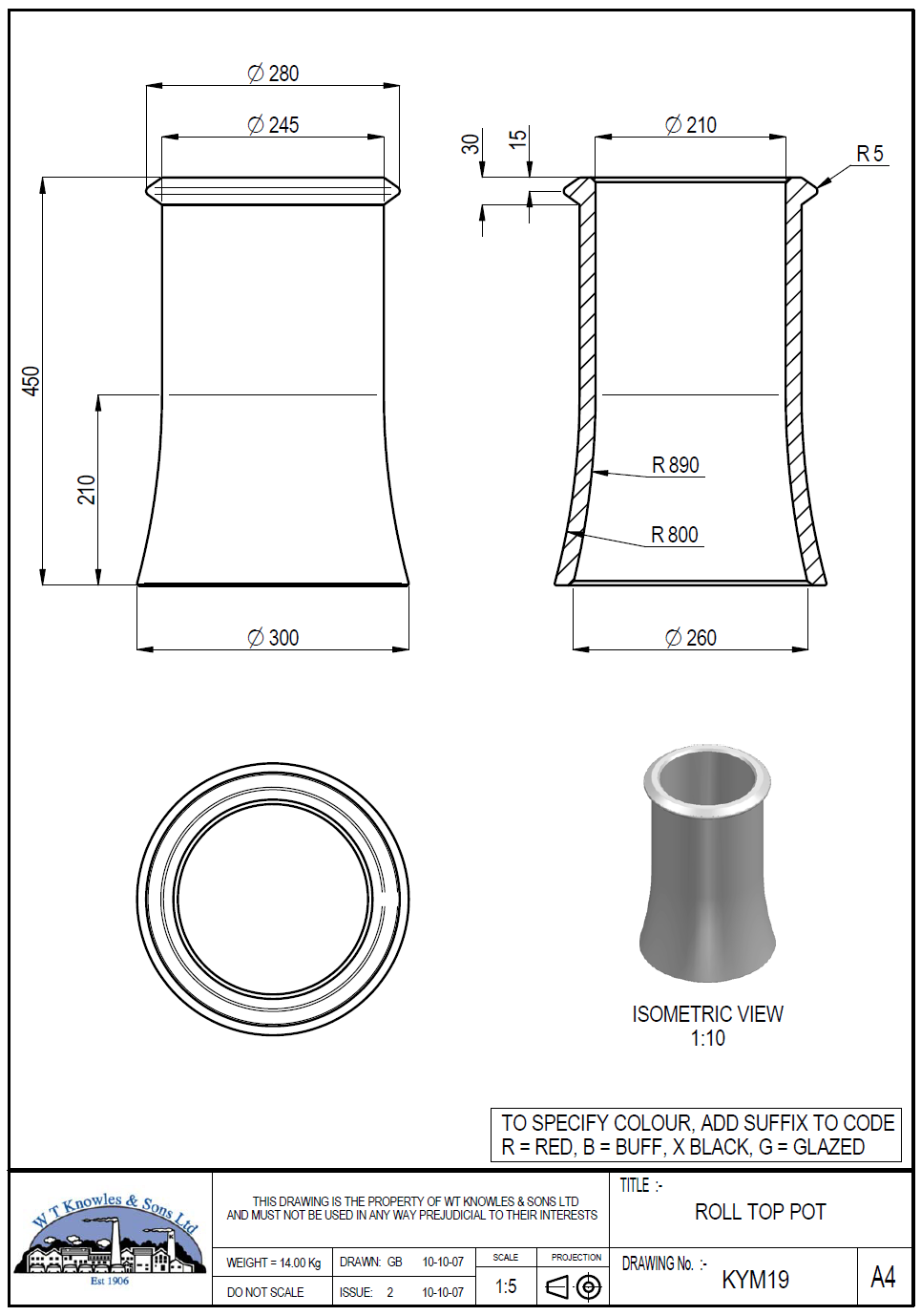 Roll Top Chimney Pot - Nationwide Chimney Components