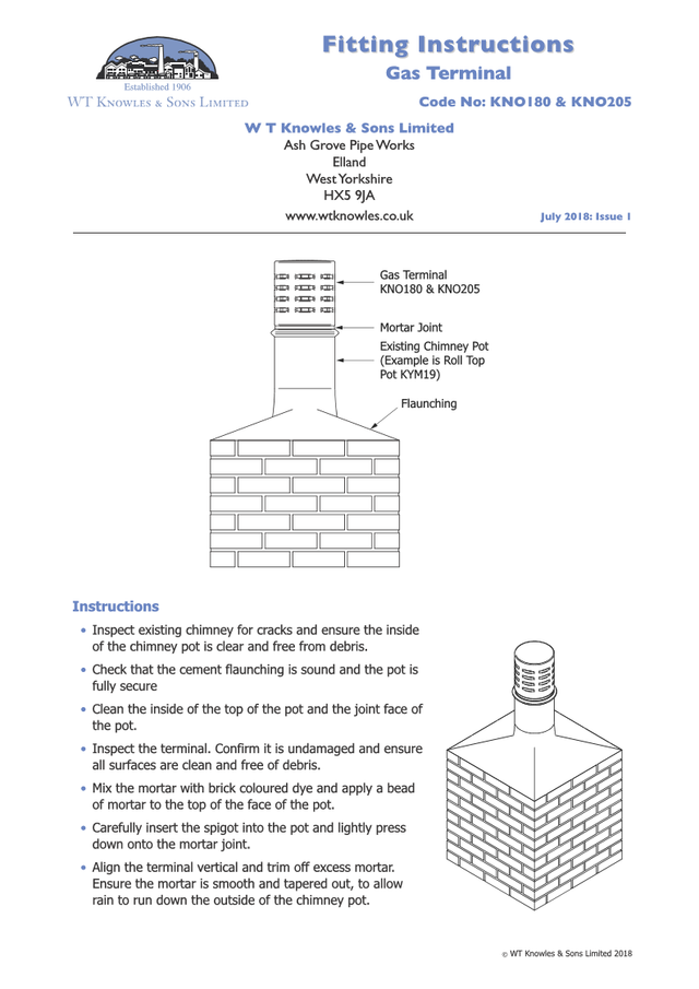Gas Terminal 185mm - Nationwide Chimney Components