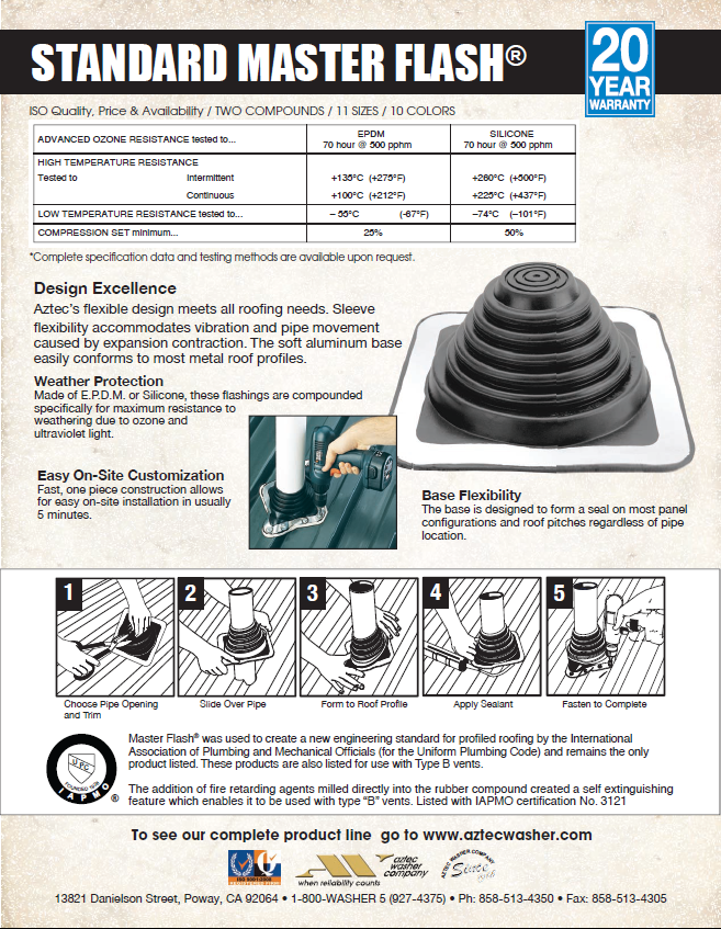 Masterflash Standard - Nationwide Chimney Components