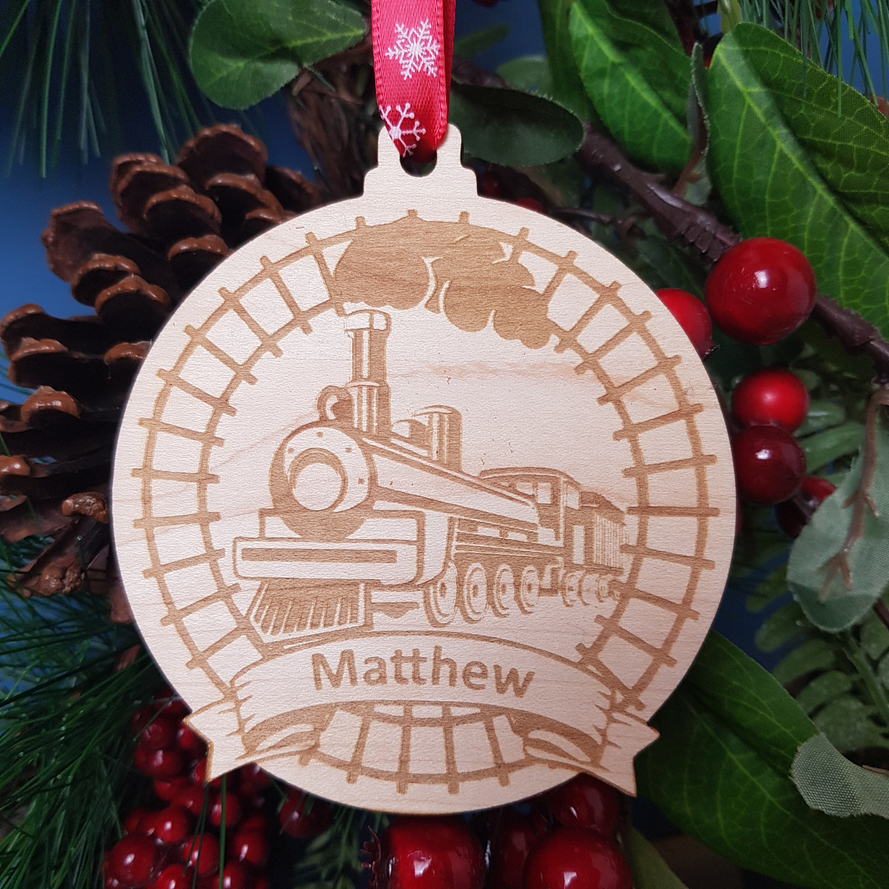 Steam Train Christmas Hanger