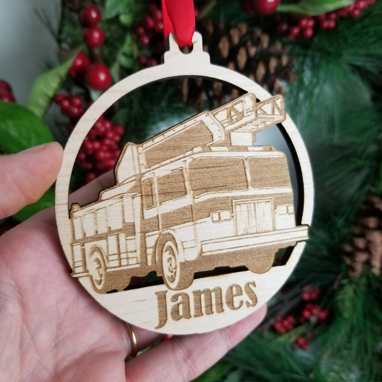 Fire Engine Christmas Hanger