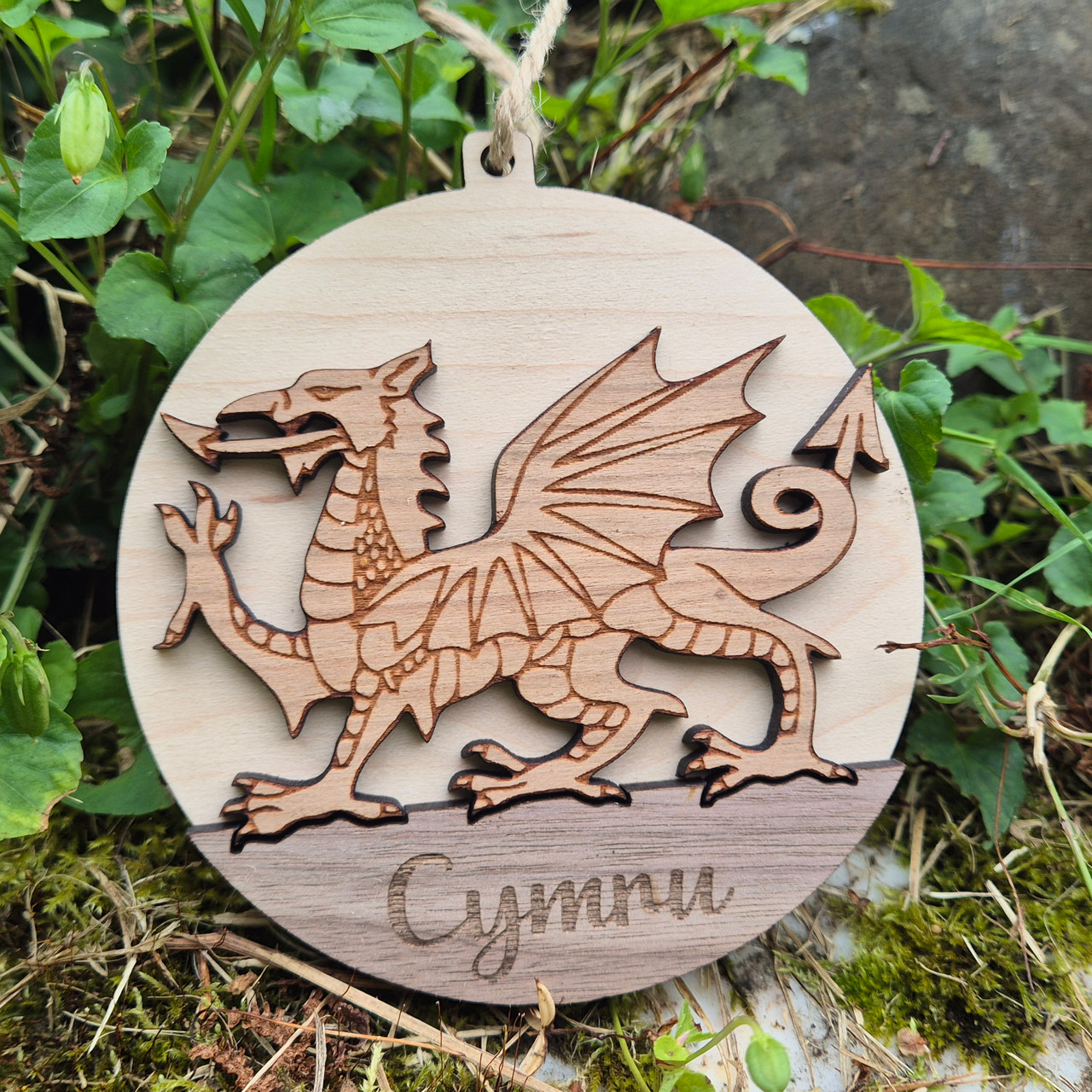 Welsh Dragon Wooden Hanger
