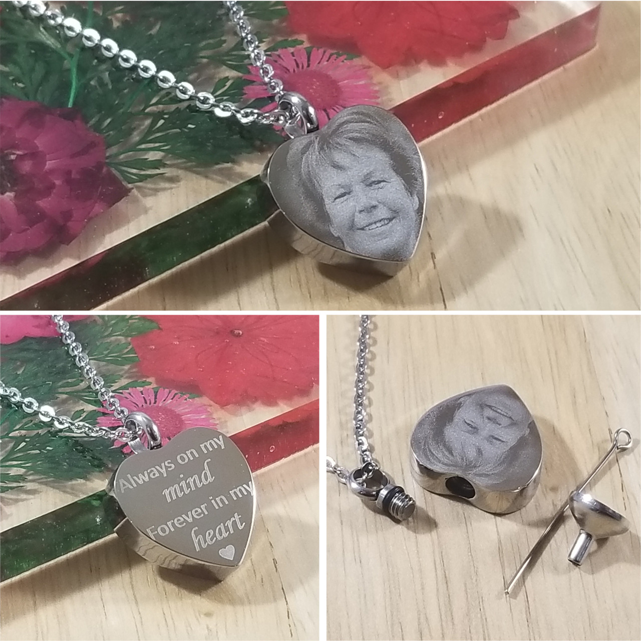 Ash Memorial Heart Pendant