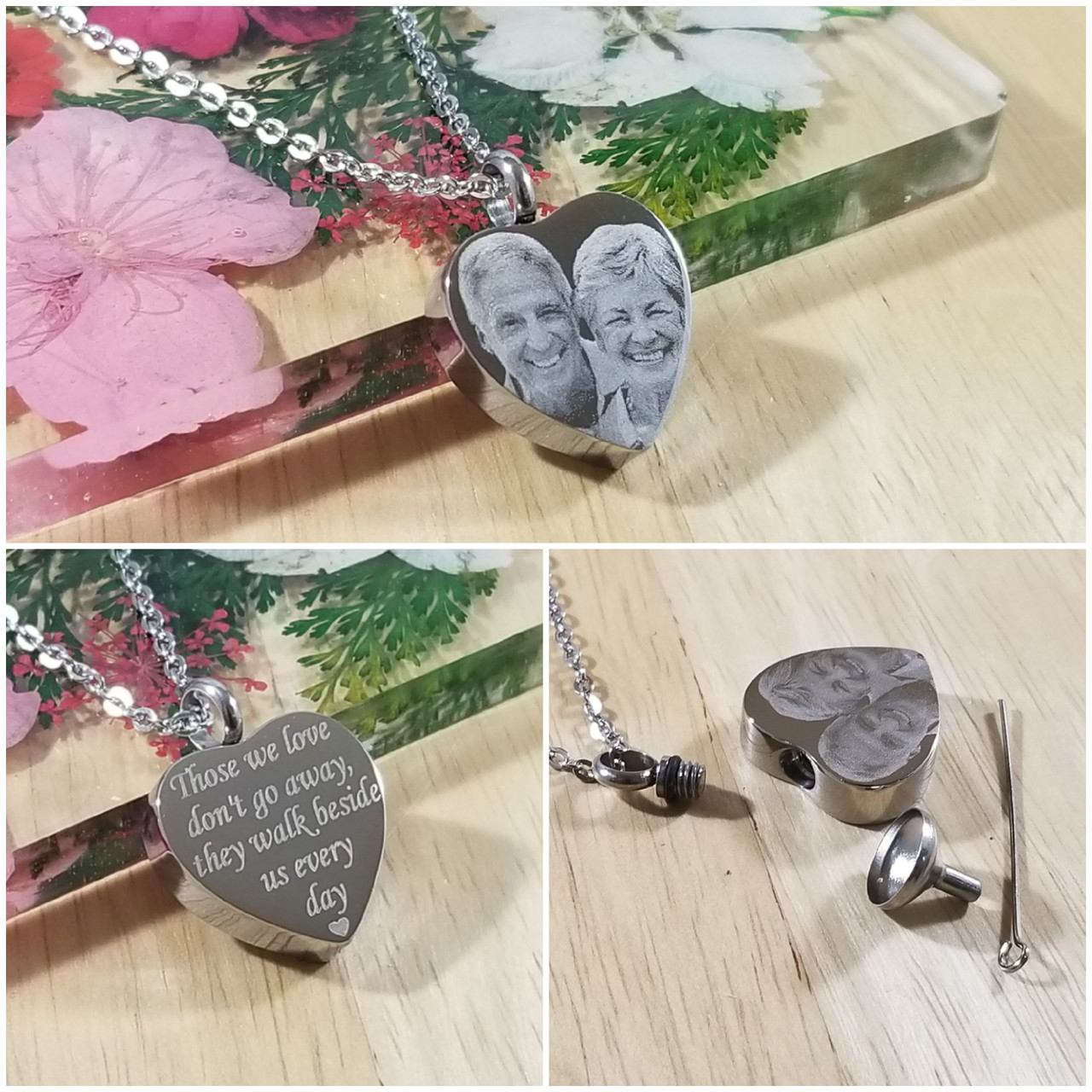 Ash Memorial Heart Pendant