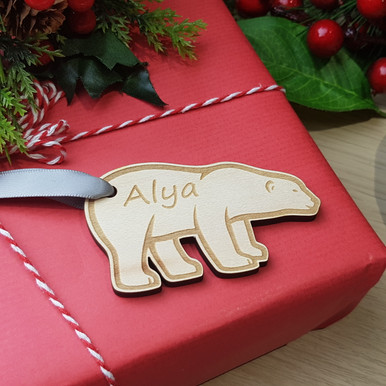 Polar Bear Christmas Gift Tag