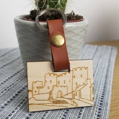 Pembroke Castle Wooden Keyring