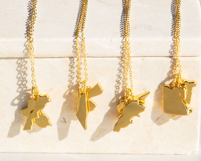 Double Map Necklace