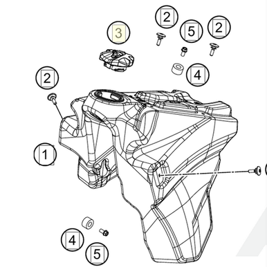 Fuel cap cmpl. 14 (78107008044C1) - Judd Racing
