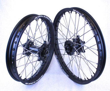 SM Pro Wheels Black on Black - Enduro Wheels 21" Front, 18" Rear Black ...