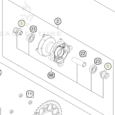 Distance bushing (45310113000) - Judd Racing