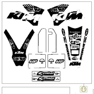 DECAL CPL. 125 SX T.R. 05 (50308192244) - Judd Racing