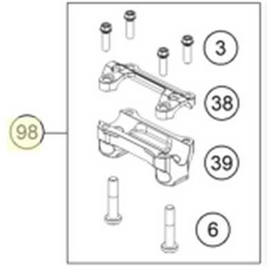handlebar mount kit D28mm-H36m (A48001039010)