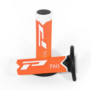 Fluorescent Orange Pro Grip 788 Triple Density Full Diamond Grips ...