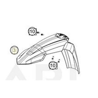 Front fender Supermoto (76908010000C1) - Judd Racing