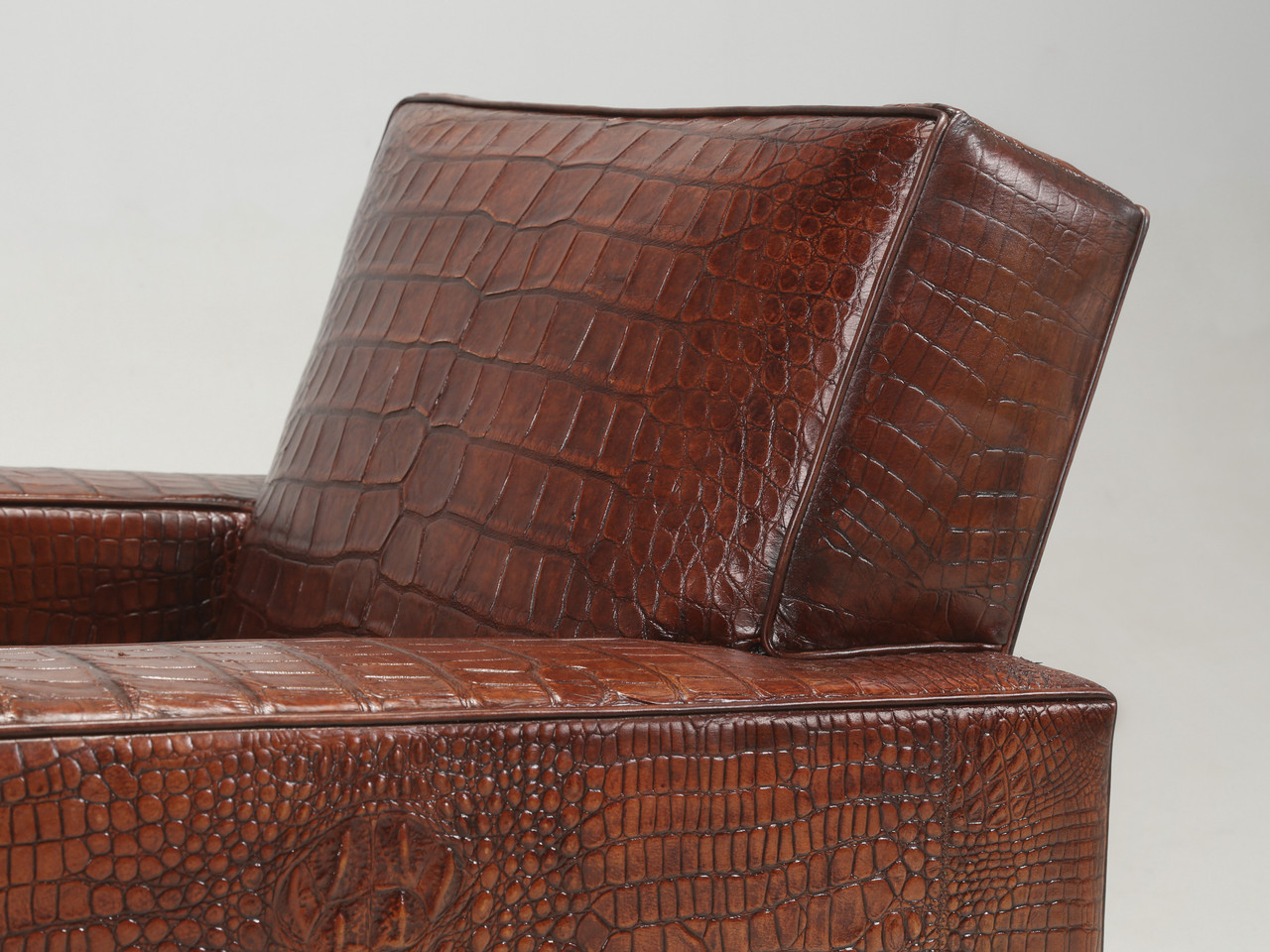 Custom Alligator Club Chair Inspired by Jean Frank & Adnet