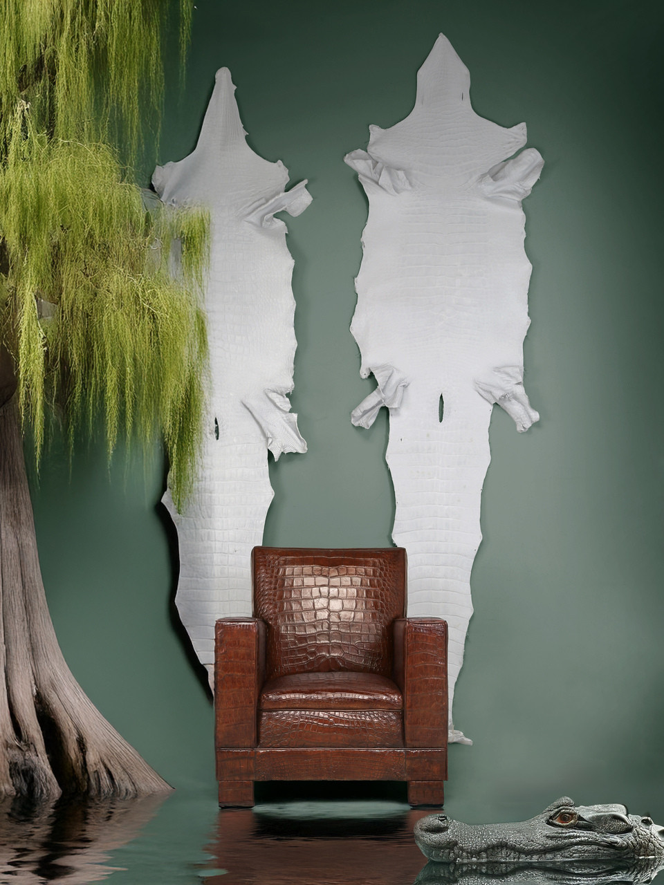 Custom Alligator Club Chair Inspired by Jean Frank & Adnet